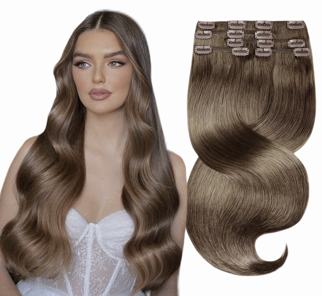 Extensii Clip-on White Platinum #8 - Extensii Păr Natural Oskar