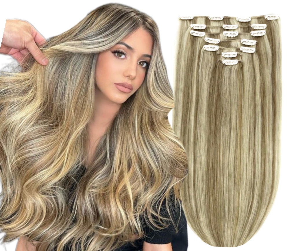 Extensii Clip-On Luxe Extreme Balayage #7 #24 - Extensii Par Natural Oskar
