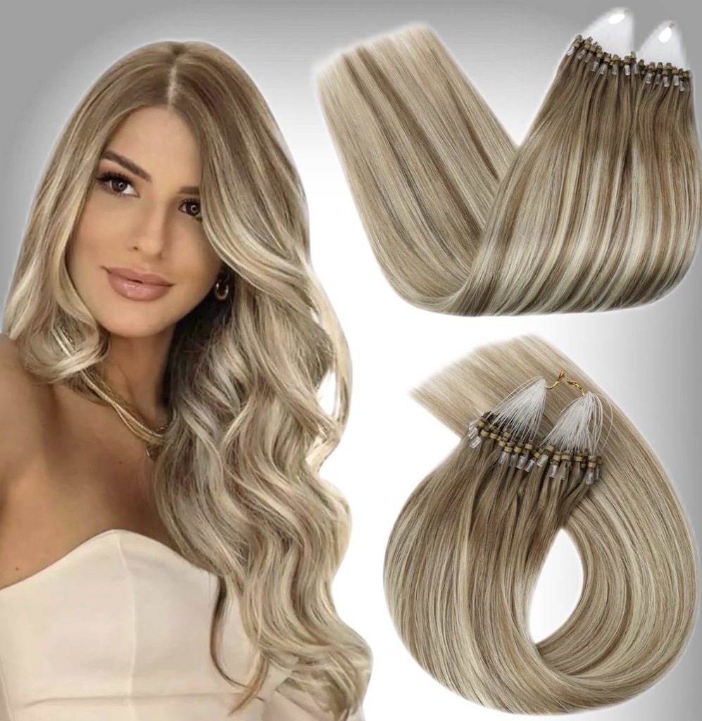 Extensii Microring Luxe Balayage #8/#60A - Extensii Păr Natural Oskar