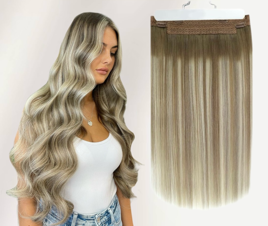 Half Head Hair Extensions Luxe Balayage #8/ Silver/ 8 - Extensii Par ...