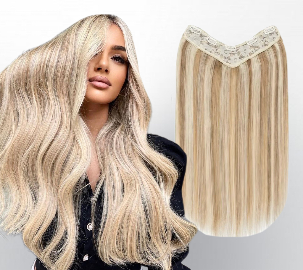 Trese de Par Natural V-Shape Diamond Balayage #18/#60 - Extensii Par ...