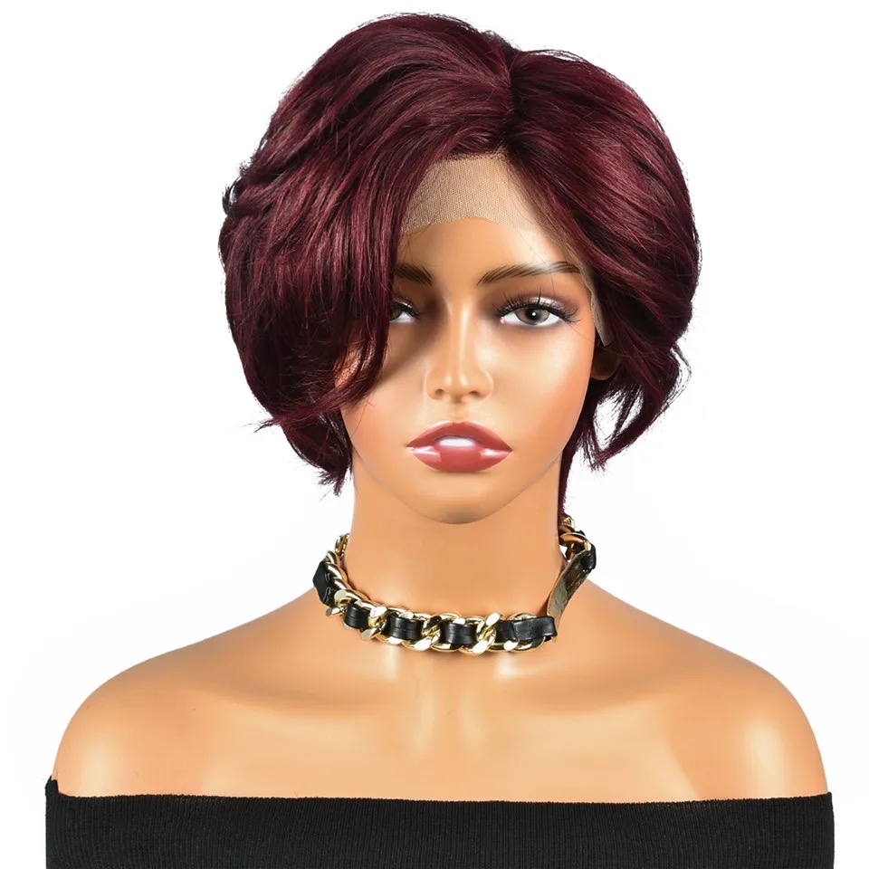 Peruca din par natural Michelle Burgundy - Extensii Par Natural Oskar